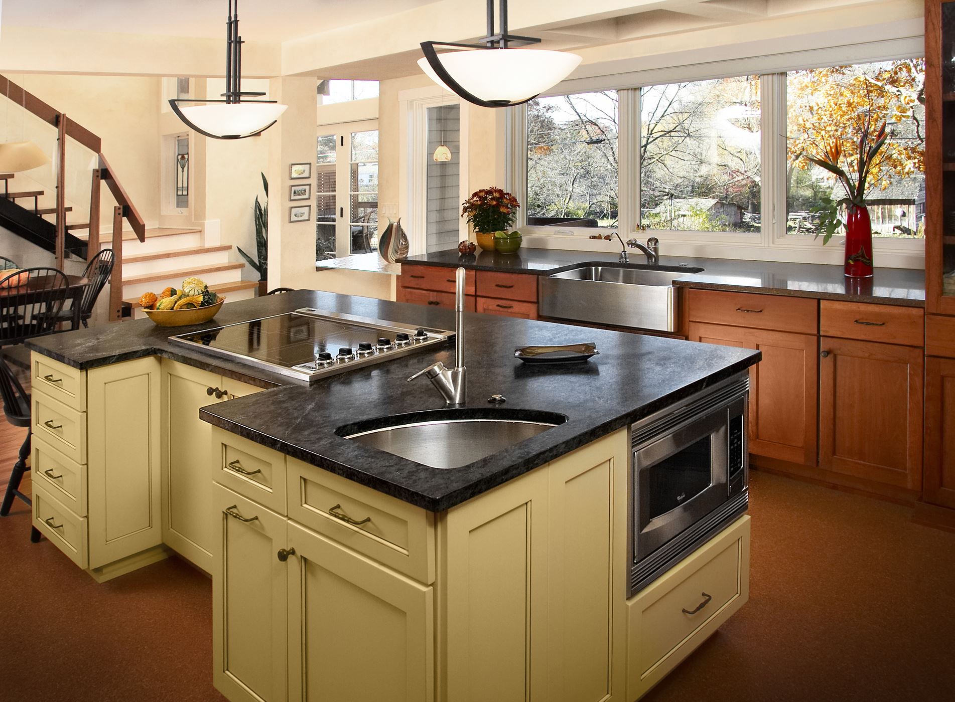 Contrasting Kitchen Island Gallery Custom Wood Products Contrasting Kitchen Island Gallery Custom Wood Products